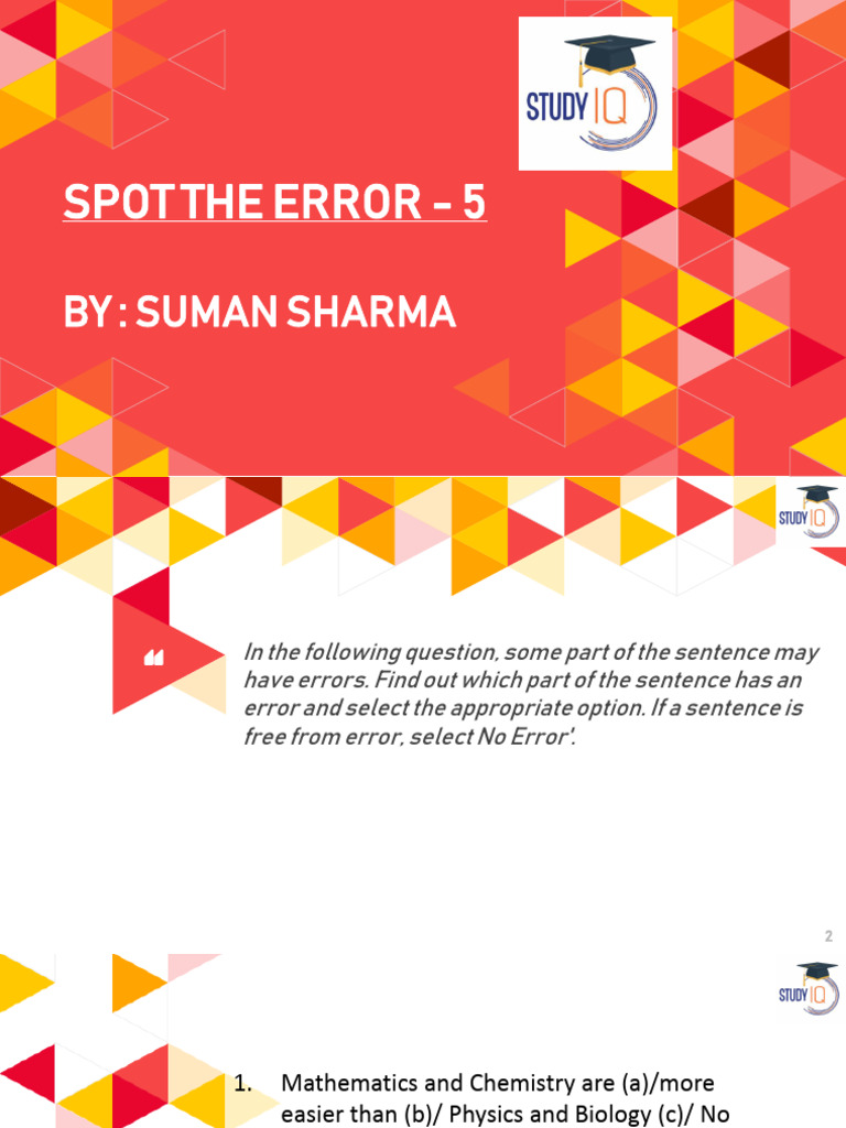 Spot The Error 5 | PDF
