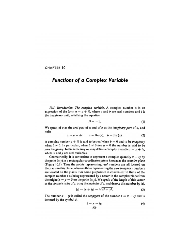 Adv.calculus., Complex Variables | PDF