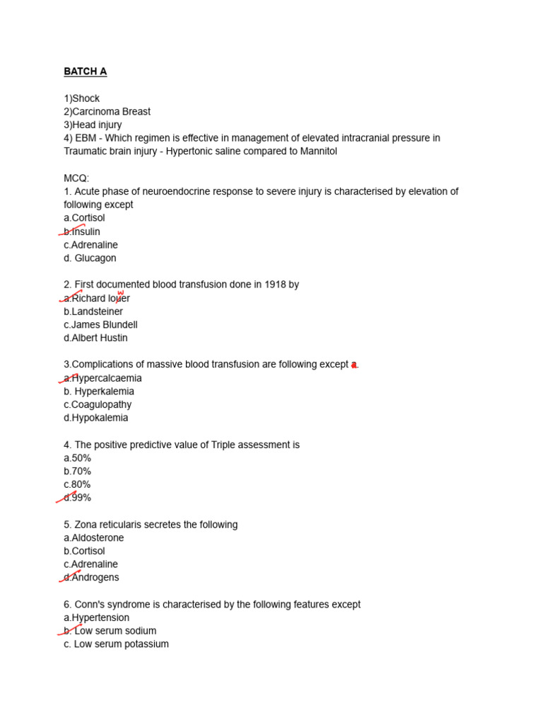 Surgery Paper 1 EOP -Copy | PDF | Thyroid | Breast Cancer