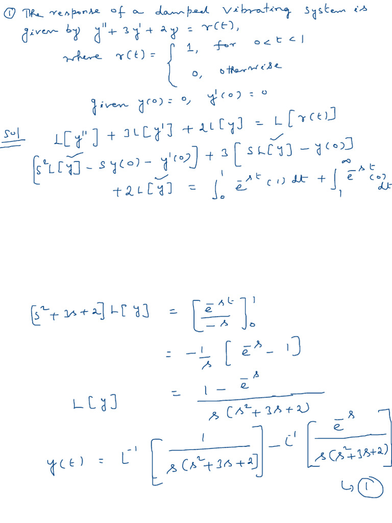 Application of Laplace Transform - Unit 1 | PDF