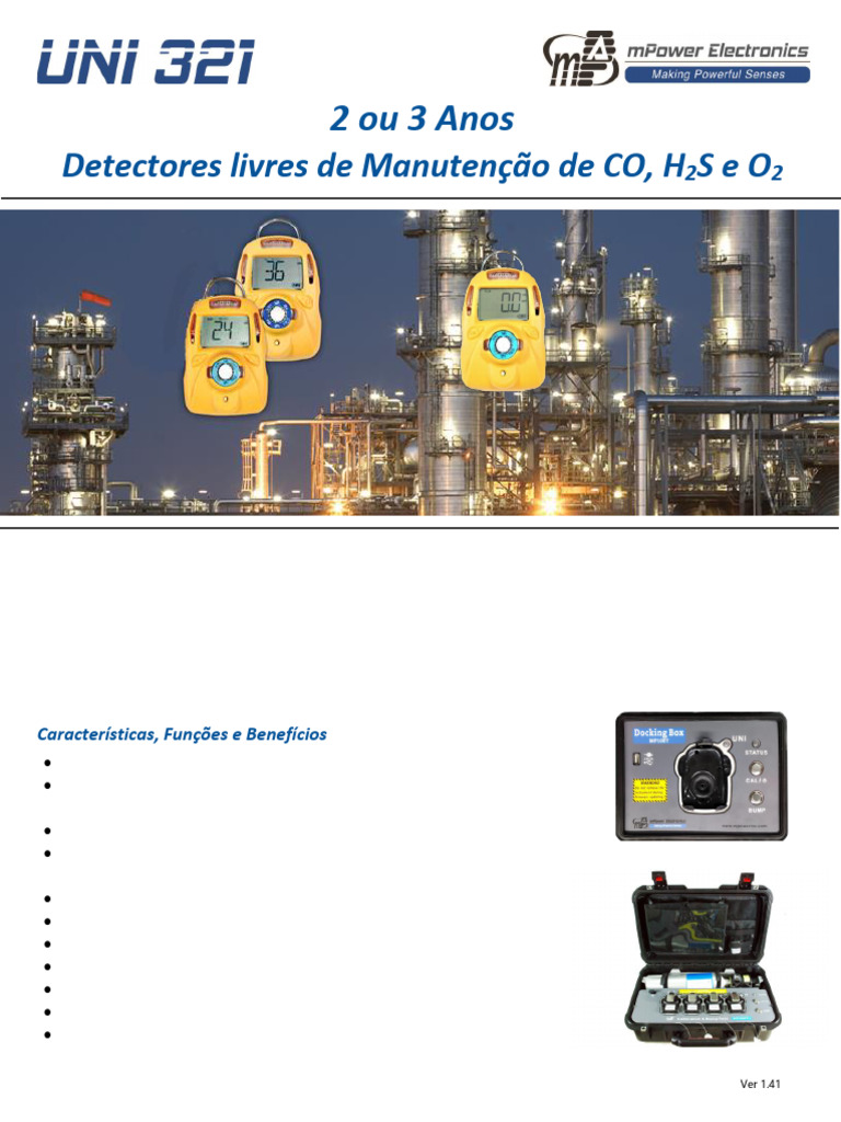 Detector UNI 321: H2S, CO e O2 | PDF | Calibração | Natureza