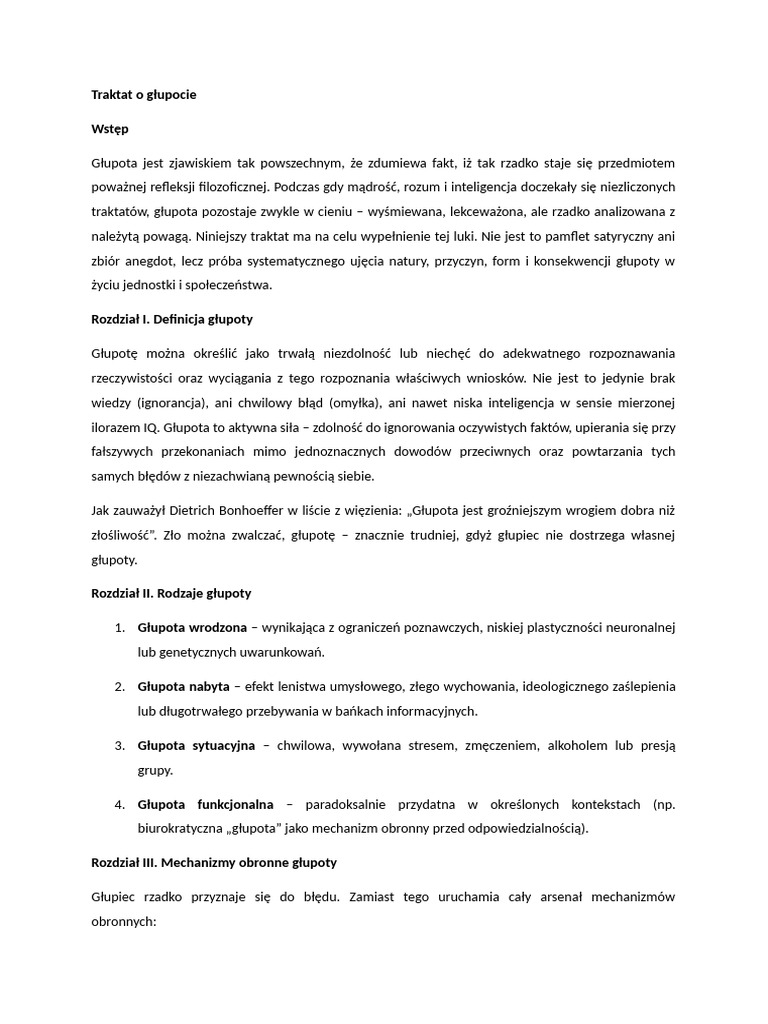 Traktat o Głupocie2 | PDF