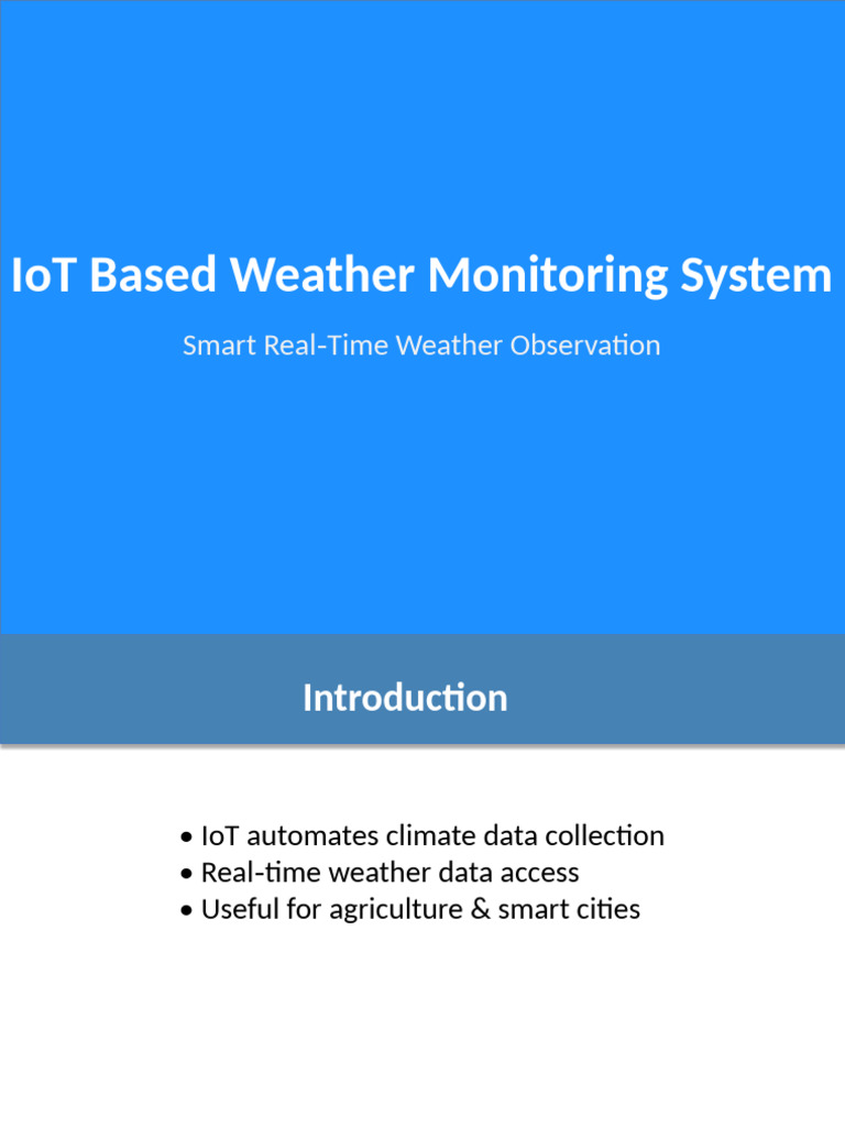 IoT Weather Monitoring Animated Style | PDF