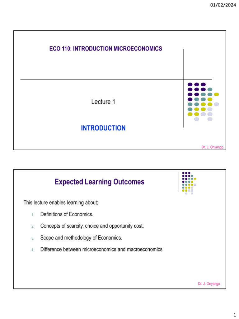 Lecture 1 - Introduction | PDF