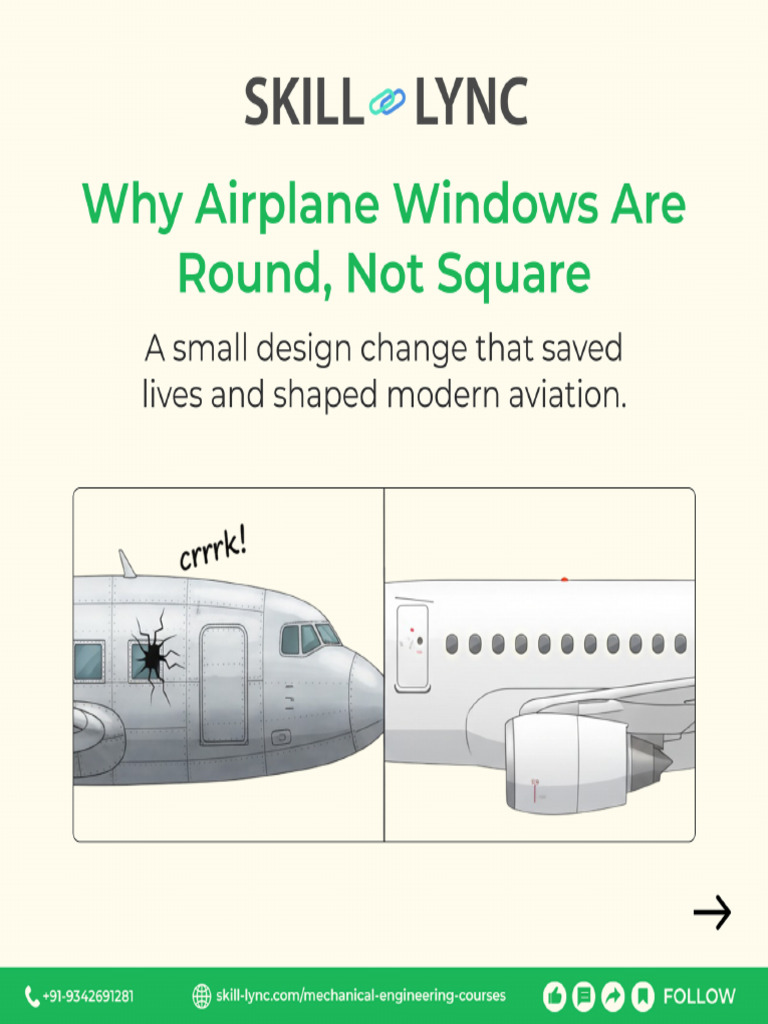 Why Airplane Windows Are Round, Not Square! | PDF