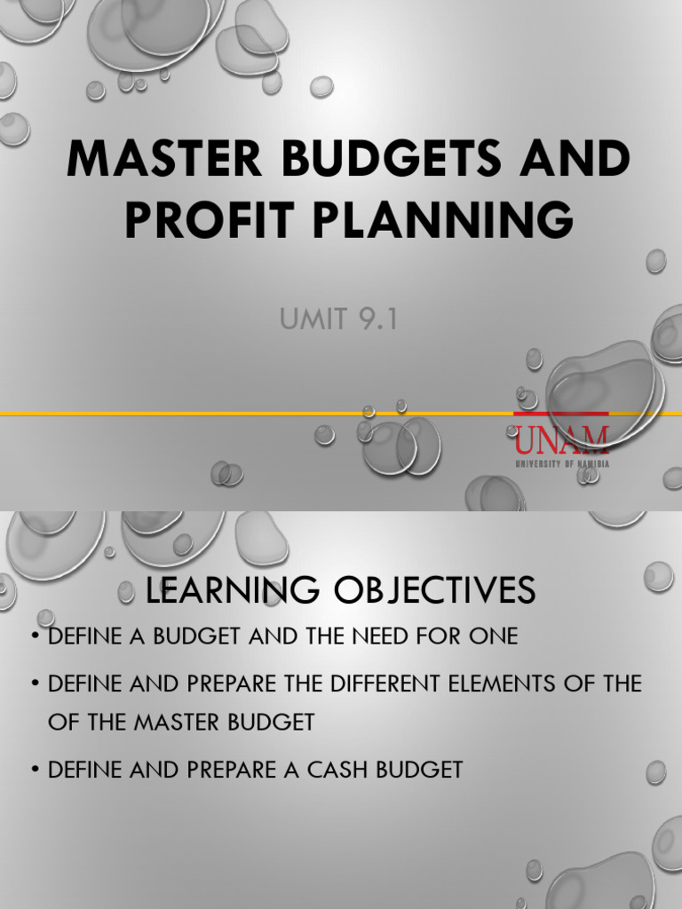 Unit 9.1 Budgeting and Planing That Work | PDF | Budget | Expense