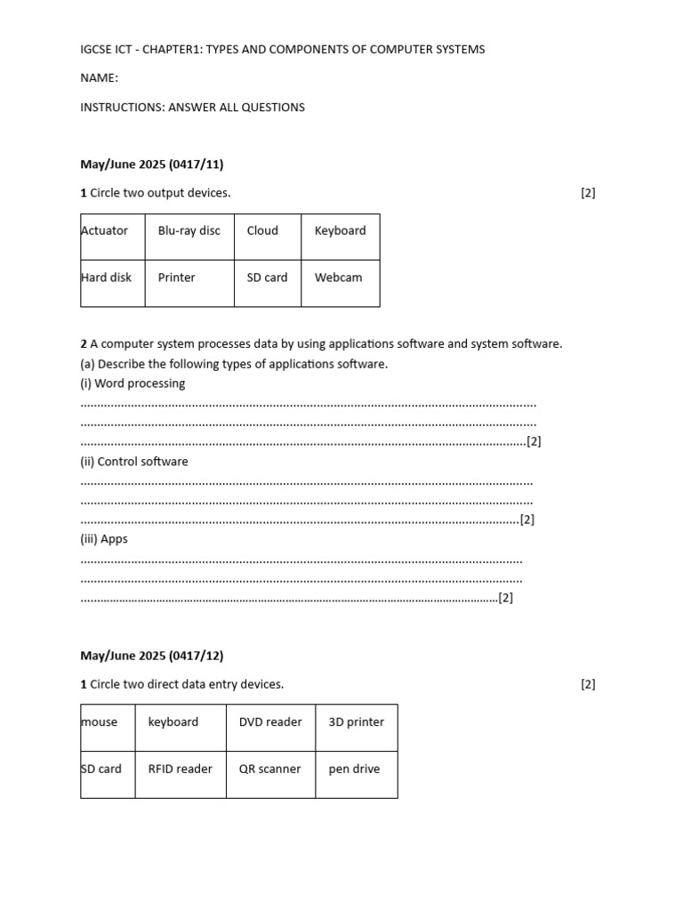 Part 1 - Chapter One Theory Assignment | PDF | Computer Data Storage | Usb Flash Drive