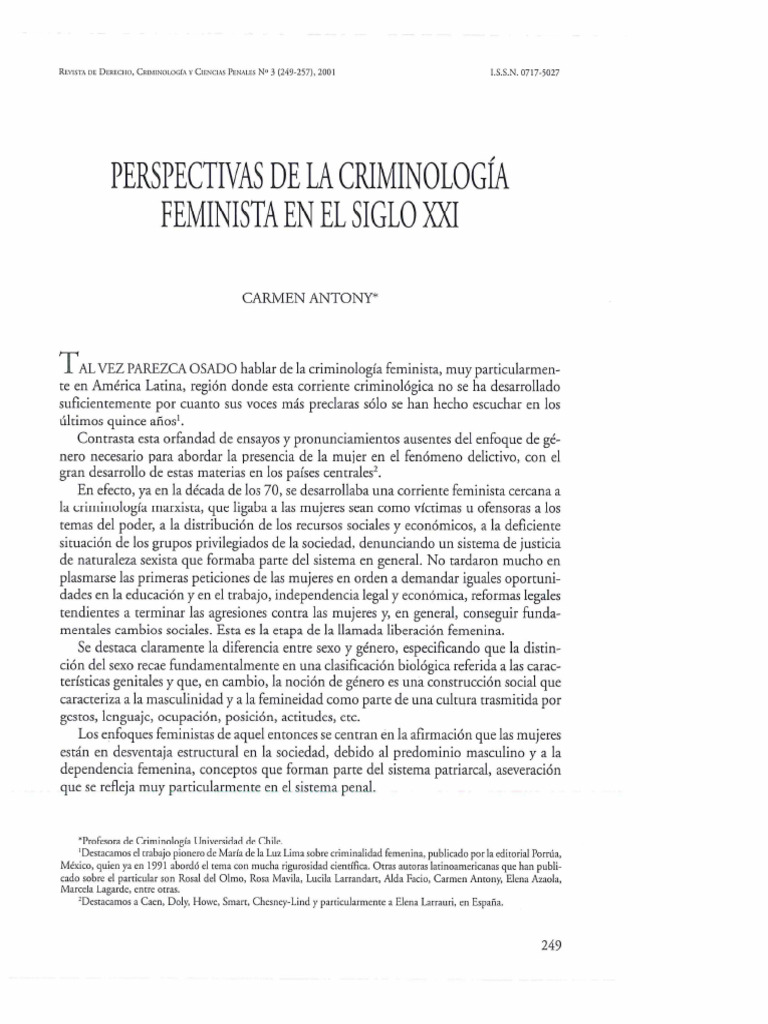 Criminologia Feminista | PDF