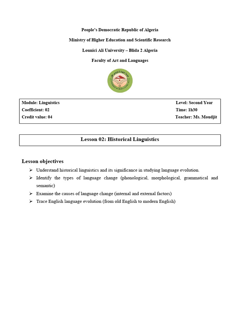 Understanding Historical Linguistics | PDF | English Language | Word
