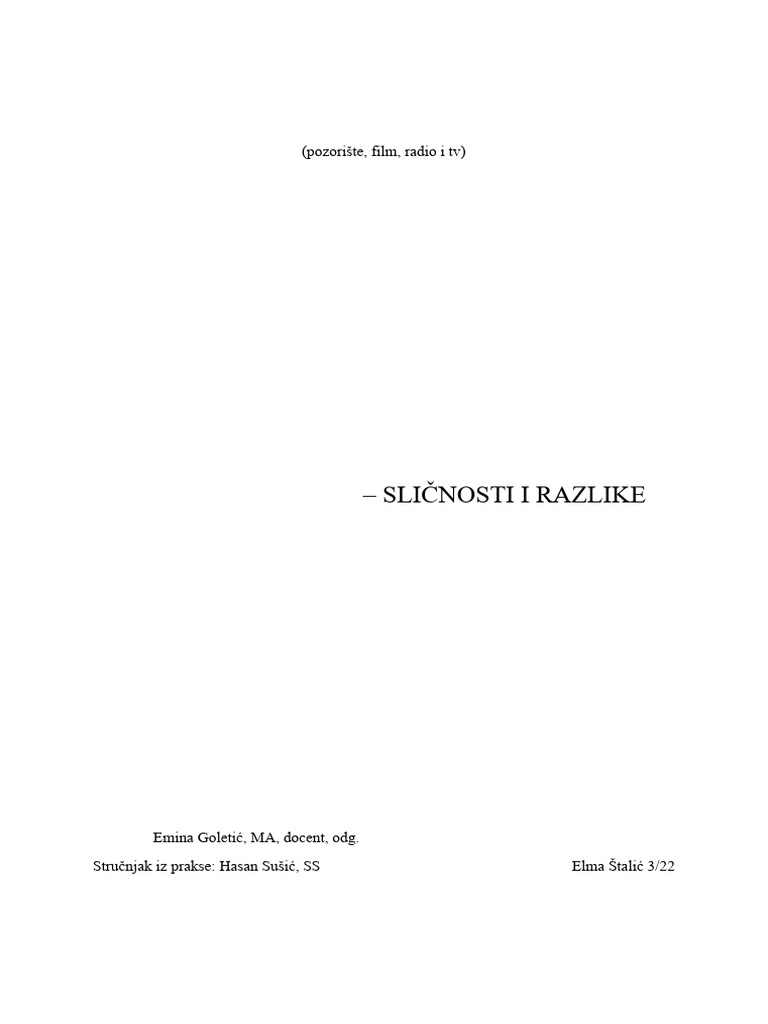 Govor I Pjevanje Slicnosti I Razlike | PDF