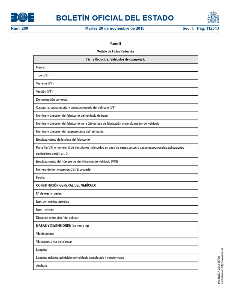 Ficha Reducida para Vehículos L | PDF | Vehículo híbrido | Eje