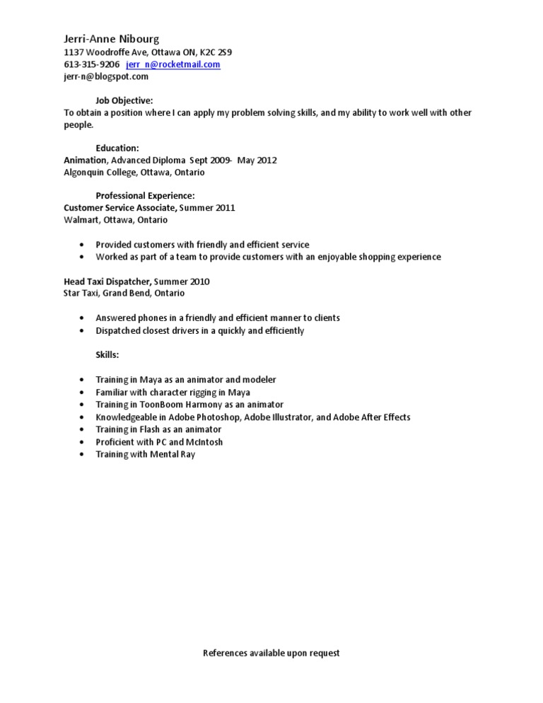 Jerri-Anne Resume 2012 | PDF
