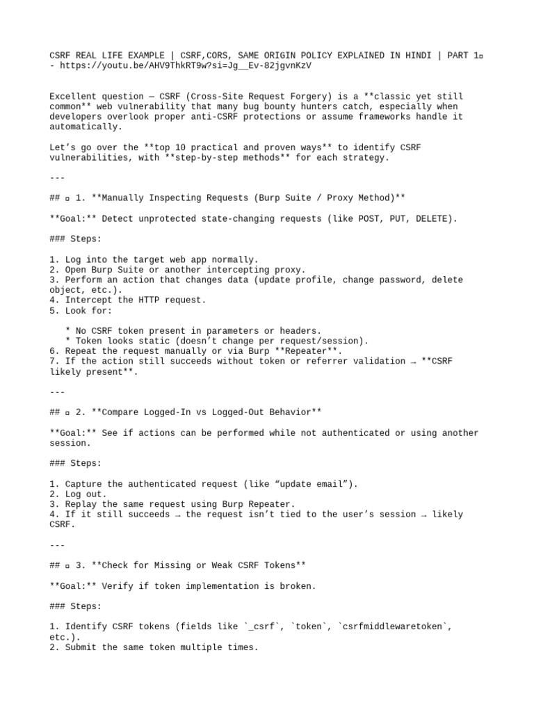 CSRF Bug | PDF | Internet | World Wide Web
