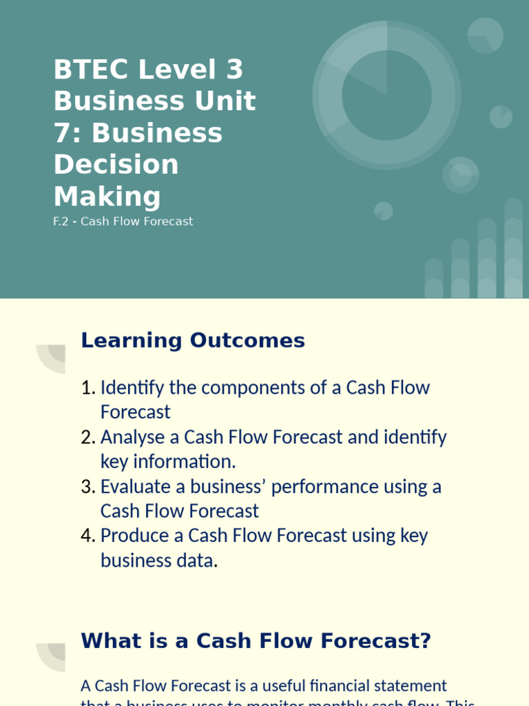 F2 Cash Flow Forecast | PDF | Economies | Business