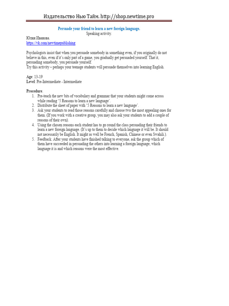 5 Reasons to Learn a Foreign Language | PDF | Multilingualism | Linguistics