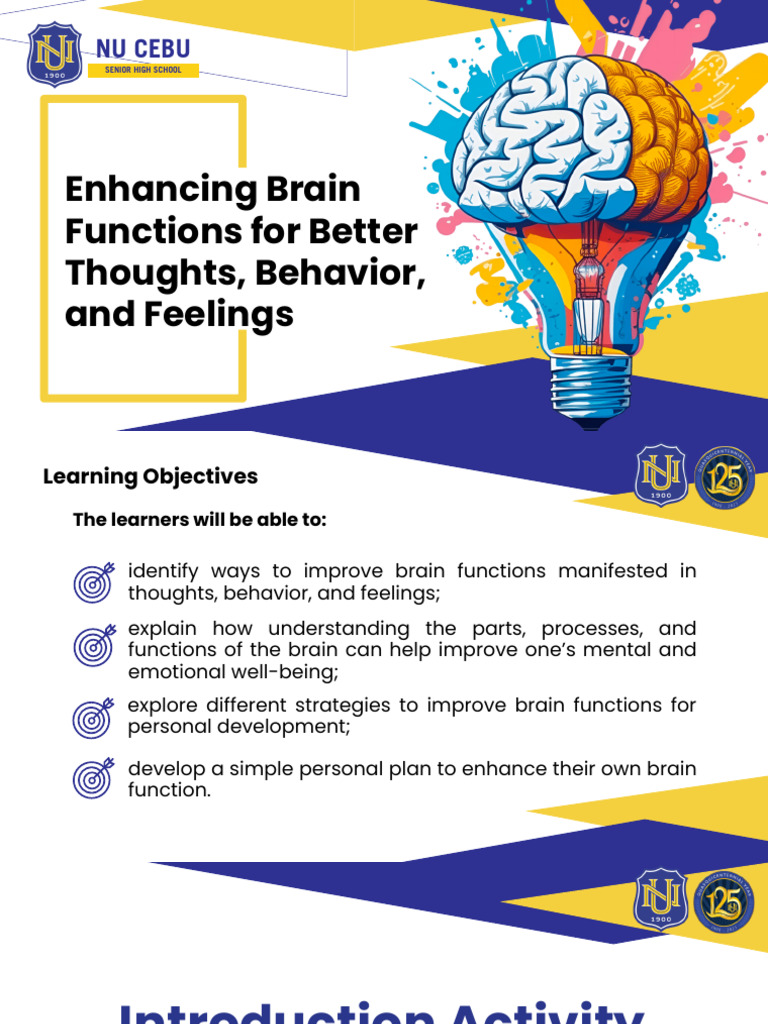 PerDev - Lesson 5 - Enhancing Brain Functions For Better Thoughts, Behavior, and Feelings | PDF ...