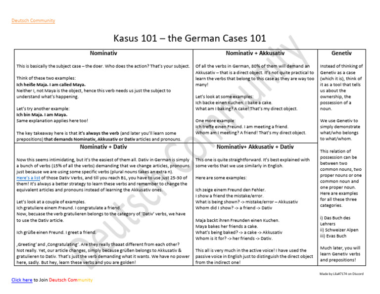 Cases A1 | PDF | Verb | Morphology