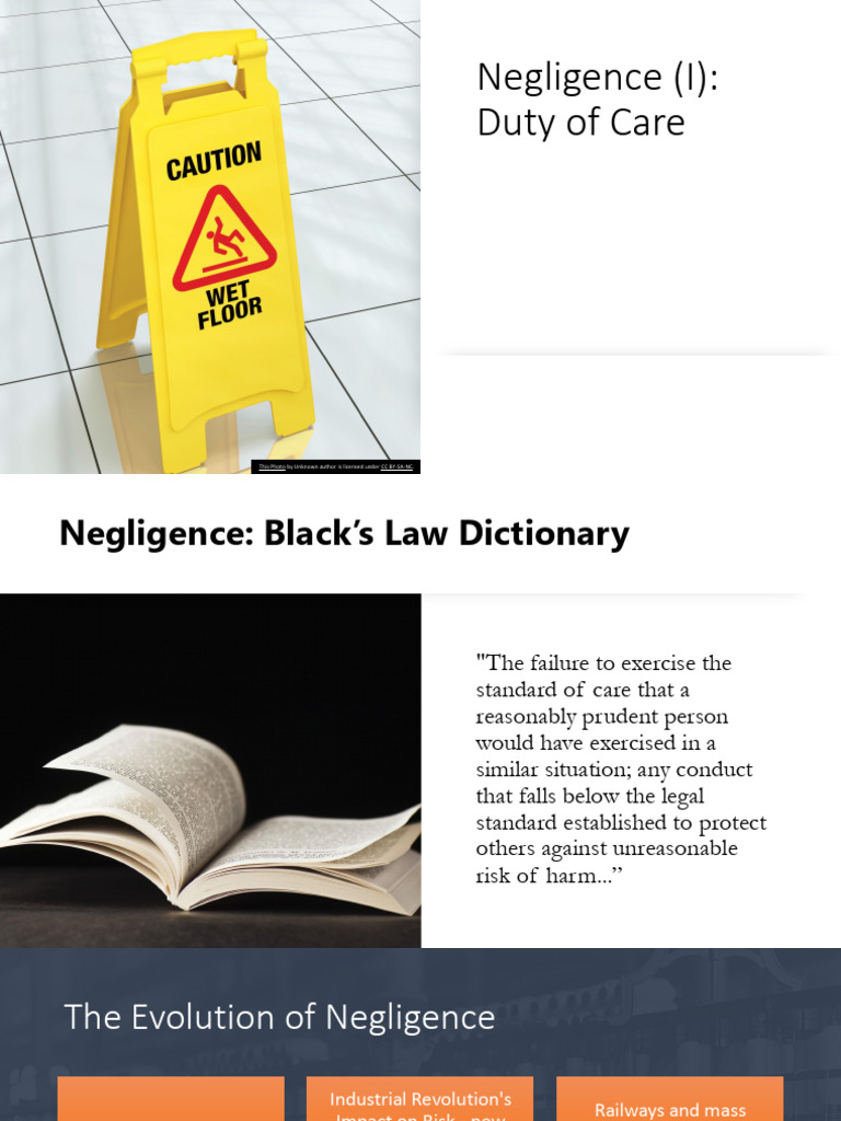 Negligence I - Duty of Care | PDF | Negligence | Duty Of Care