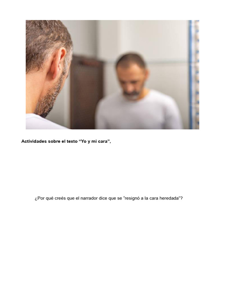 Actividadades Sobre El Texto Yo y Mi Cara - Adolfo Bioy Casares | PDF ...