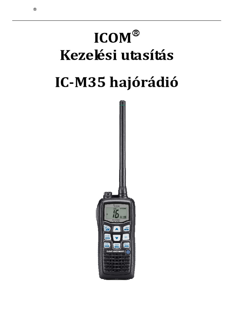 Icom IC-M35 Manual Hu | PDF