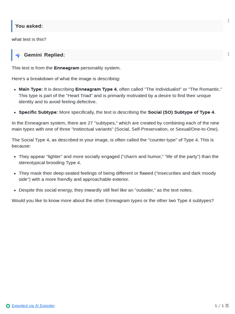 Enneagram Type 4 Social Subtype Explained | PDF