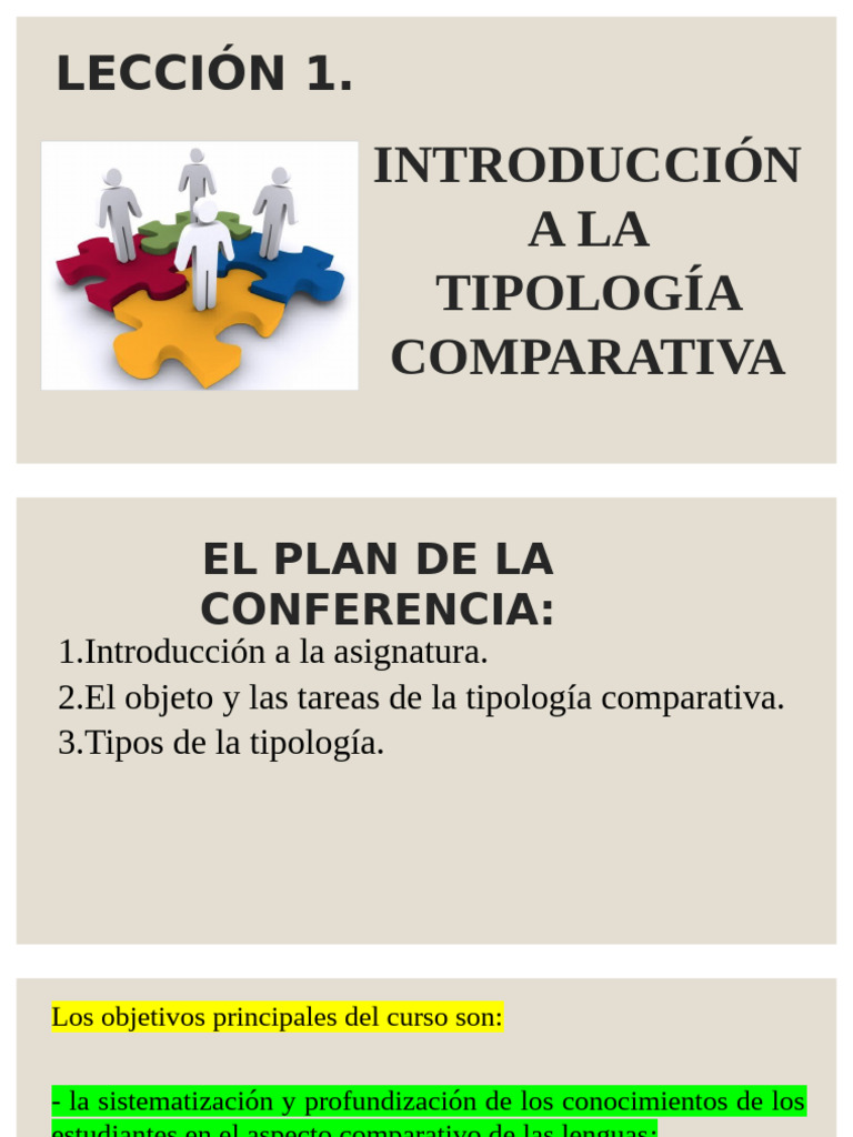 Introducción a la Tipología Comparativa | PDF | Tipología Lingüística ...