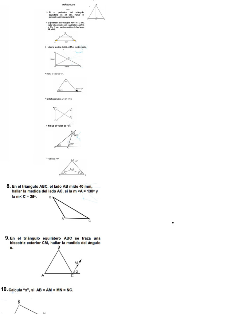 Ejercicios Triangulos Pdf