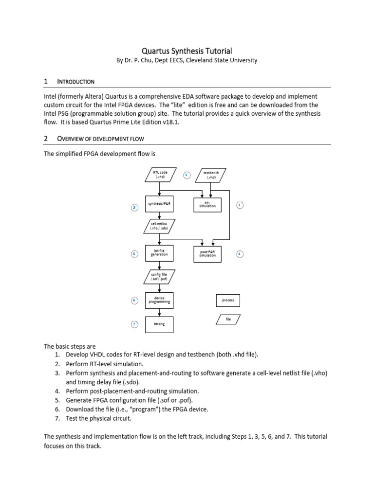 Quartus_tutorial (1) | PDF | Field Programmable Gate Array | Hardware ...