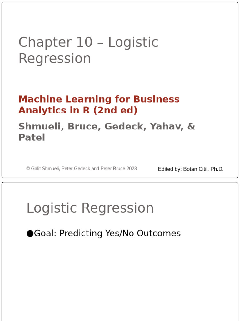 Chapter 10 Logistic Reg 1 Pdf Receiver Operating Characteristic
