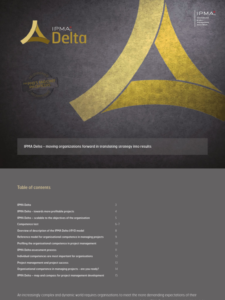 IPMA Delta Brochure ENG 2015 Screen | PDF | Project Management | Governance