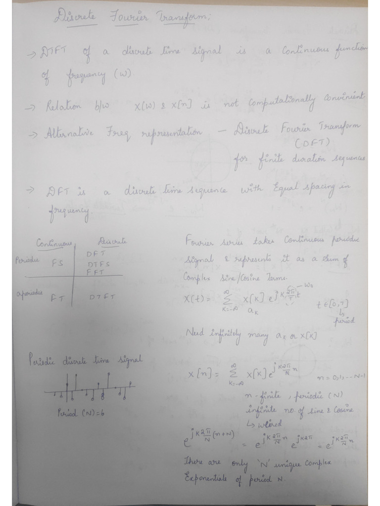 EECE313L - Module 1 Notes-DFT and Circular Convolution | PDF