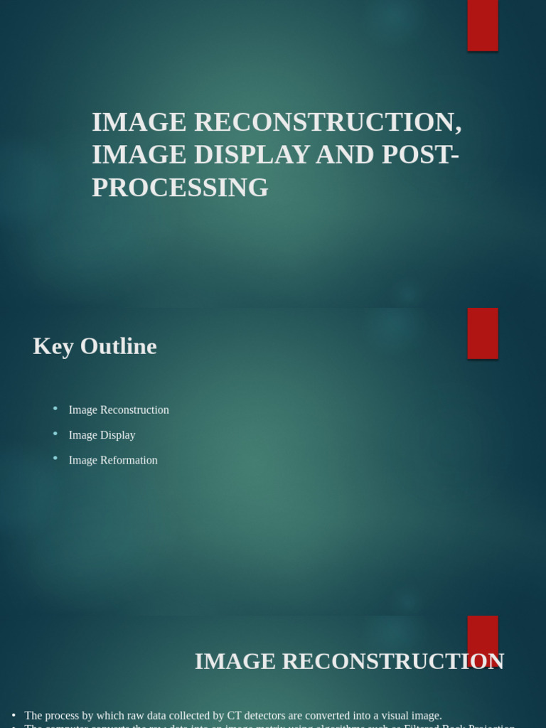 Image Reconstruction and Processing Techniques | PDF | Ct Scan | Image ...