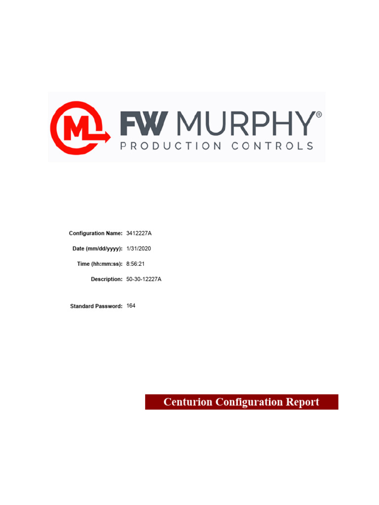 Centurion Configuration Report 3412227A | PDF | Internet Protocols ...