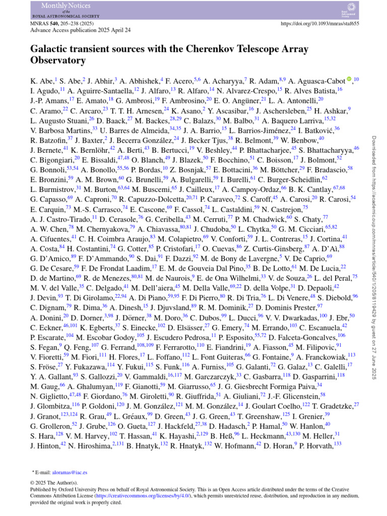 Galactic Transients via Cherenkov Array | PDF | Astronomy ...