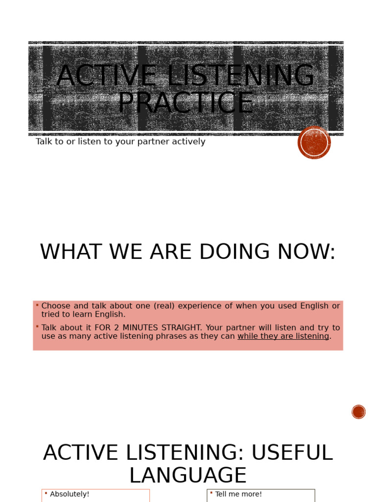 Active Listening Practice Guide | PDF