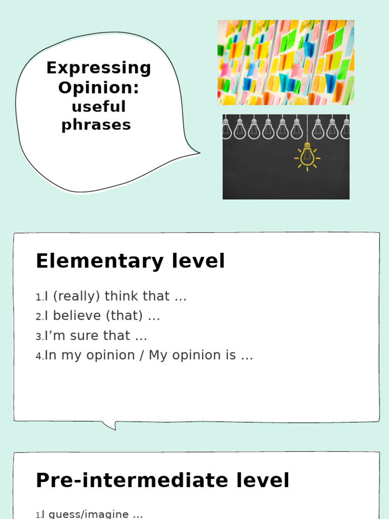 OPINION Vocabulary | PDF