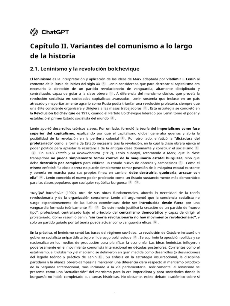 Leninismo: Teoría y Revolución Bolchevique | PDF | Comunismo | marxismo