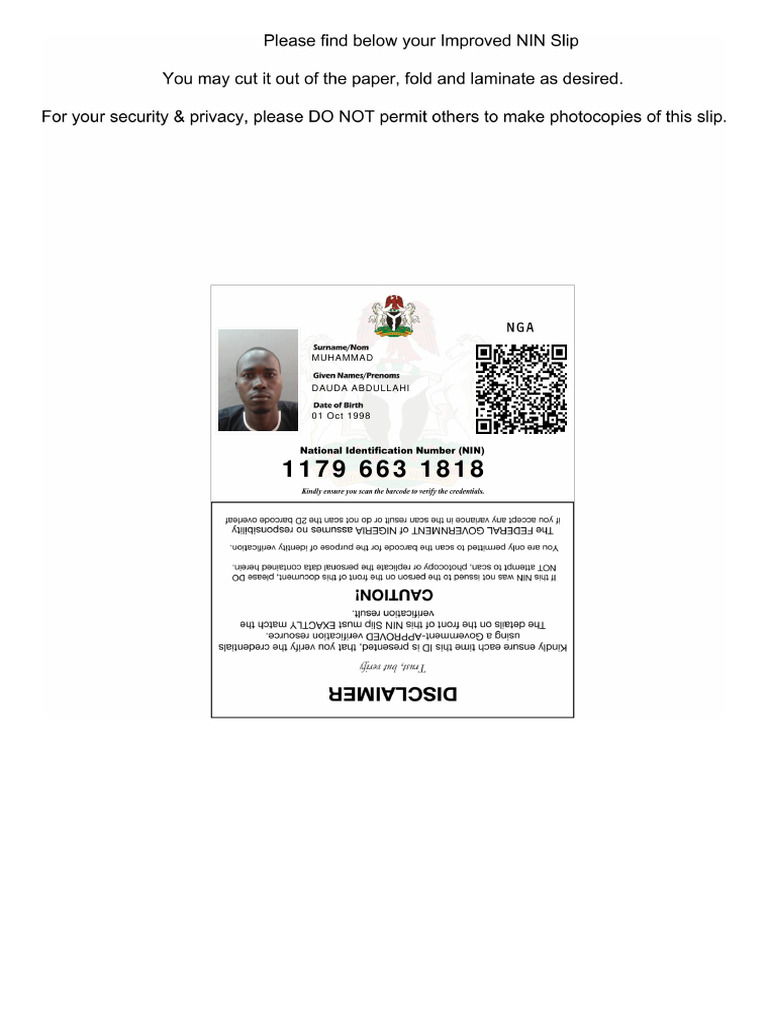 Nin 11796631818 Idfinder | PDF