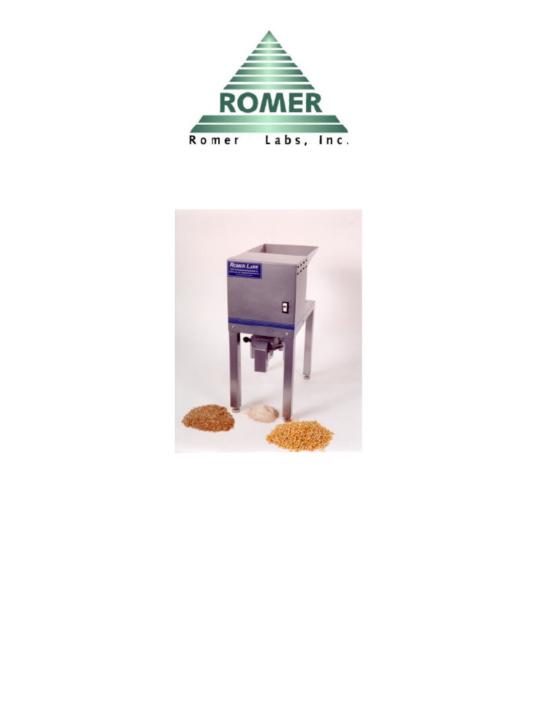Romer Series II Mill Manual | PDF | Mill (Grinding) | Flour