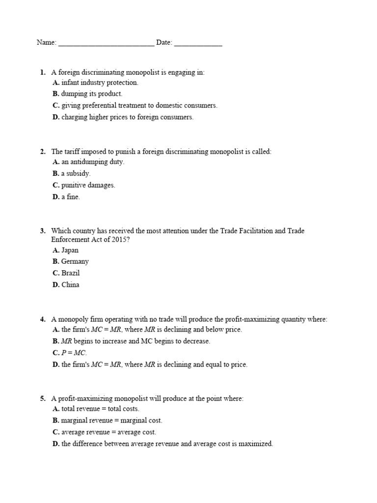 Chapter 9.PDF | PDF | Monopoly | Dumping (Pricing Policy)