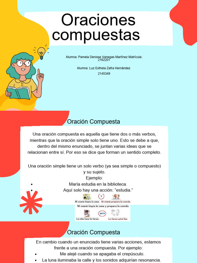 Oraciones Compuestas y Subordinadas | PDF | Oración (Lingüística ...
