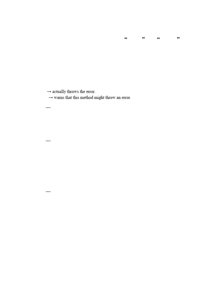Java Exception Handling: throw vs throws | PDF