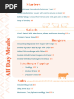 Zula Beach Restaurant Menu & Prices | PDF | Hamburgers | French Fries