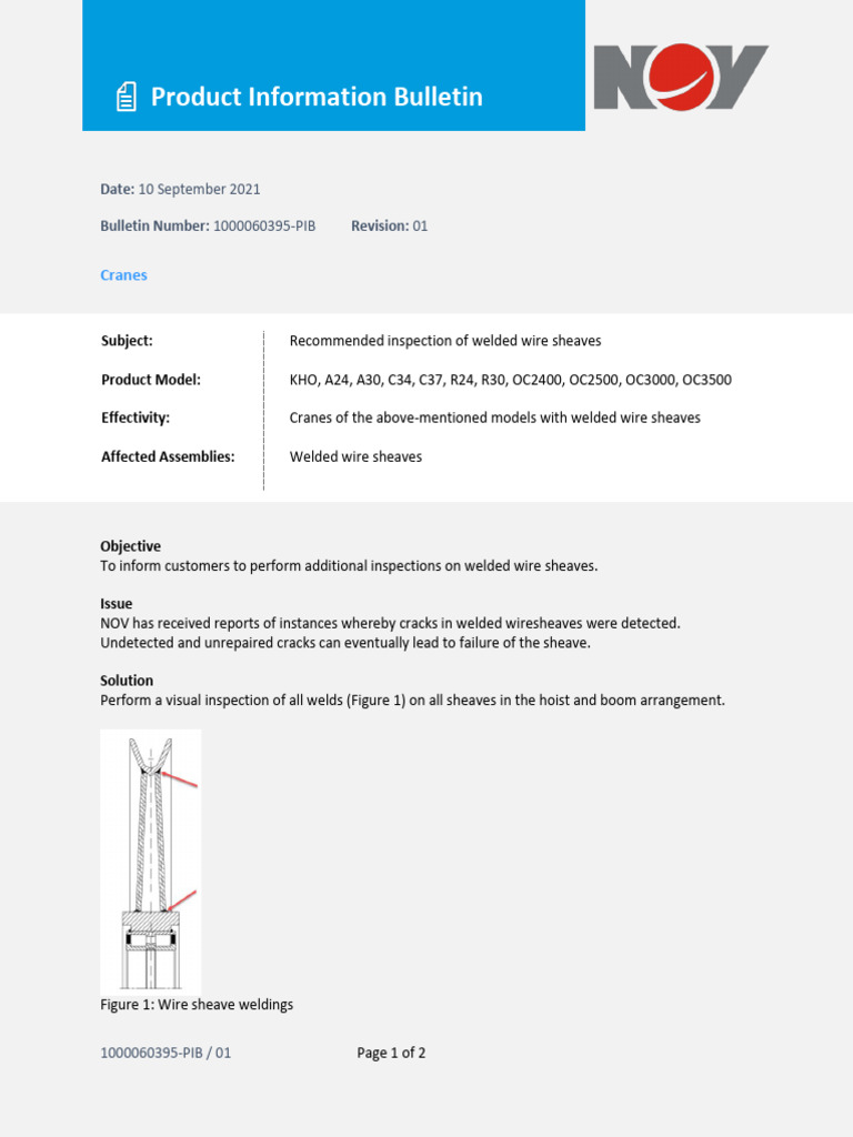 1000060395-PIB - Recommended Inspection of Welded Wire Sheaves | PDF ...