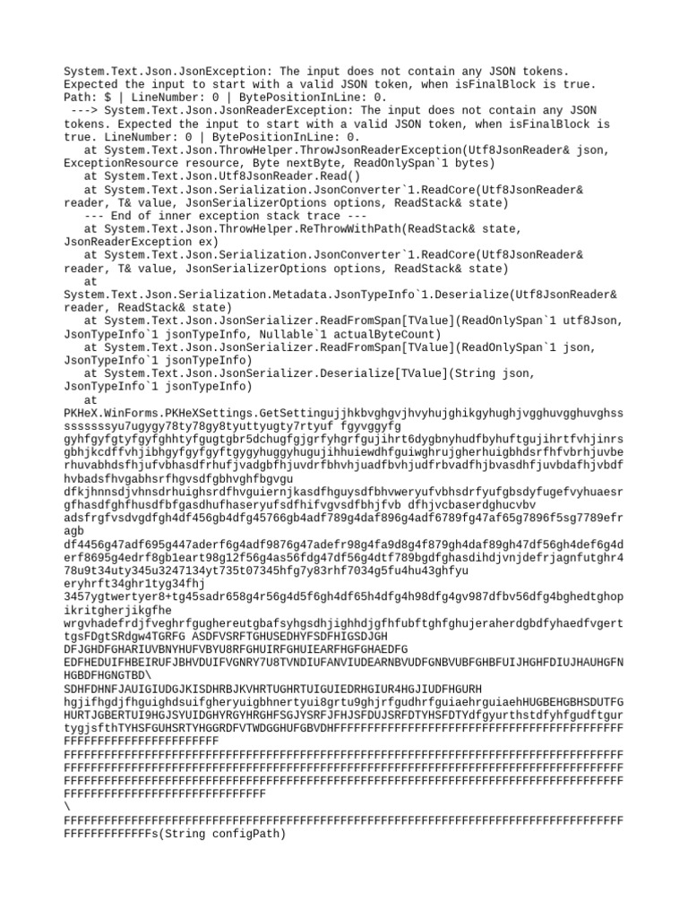 Config errorFJFYGJYTSDJ | PDF | Json | Computer Programming