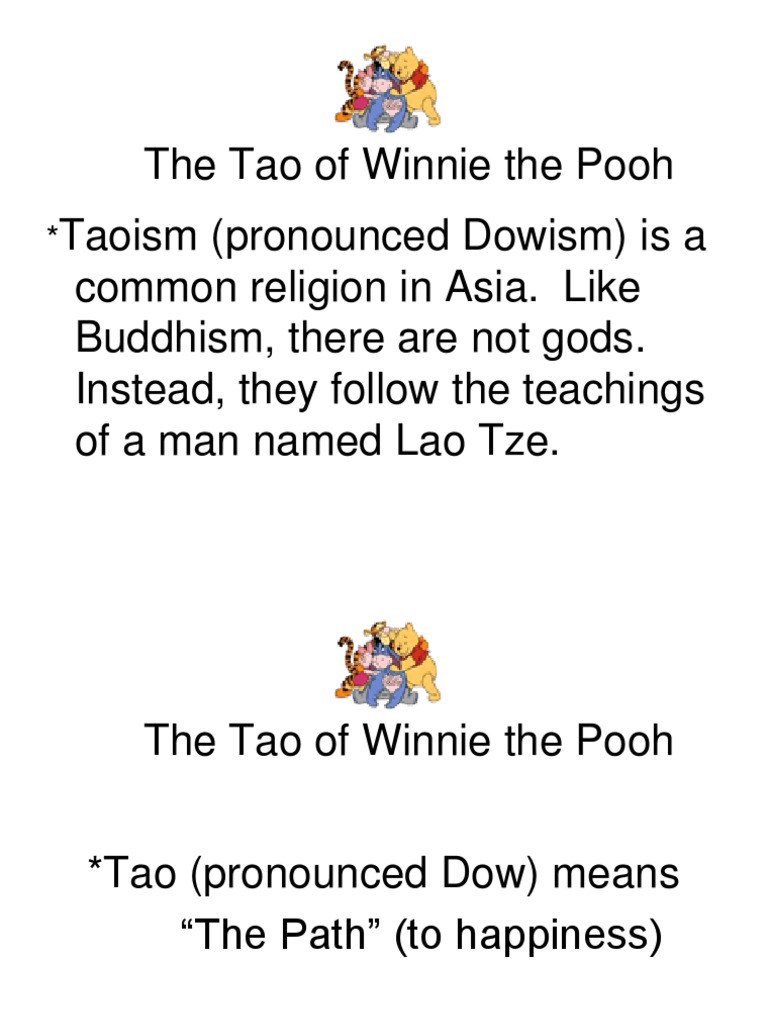 The Tao of Winnie The Pooh 1 | PDF | Winnie The Pooh | Science