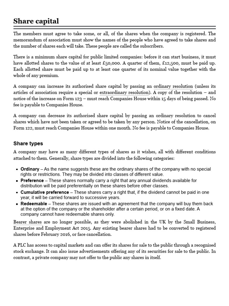 Public Limited Company - Wikipedia | PDF | Public Limited Company ...
