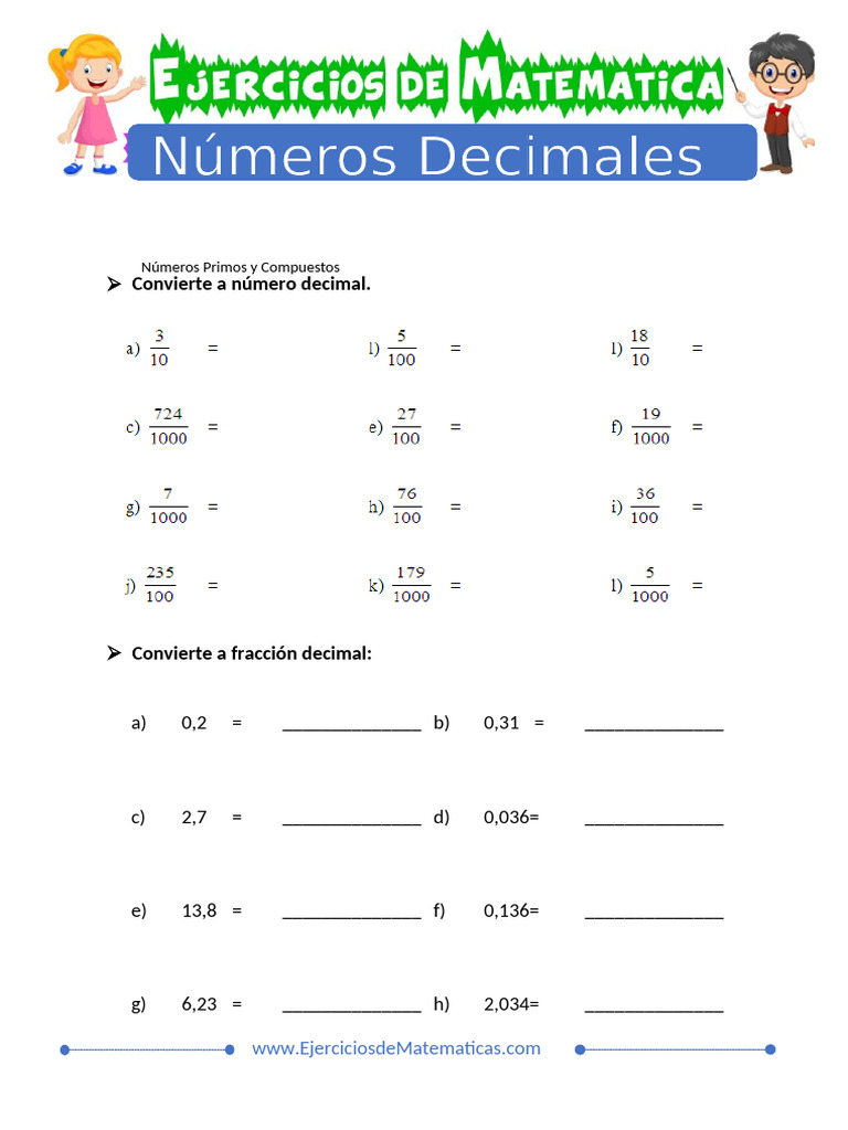 Ficha - Aprendemos La Noción de Numeros Decimas Anexo 2 | PDF ...