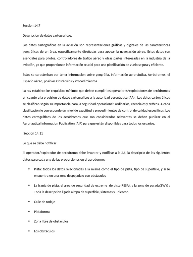 Datos Cartográficos en Aviación | PDF | Aeropuerto | Pista