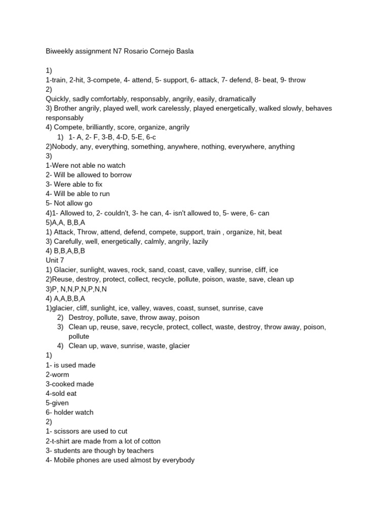 Biweekly Assignment N7 Rosario Cornejo Basla | PDF